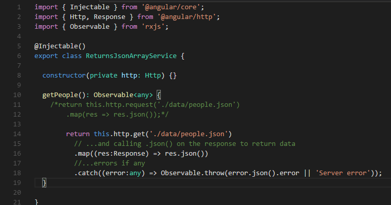 David Learns: Bind json data to html table with Angular 2