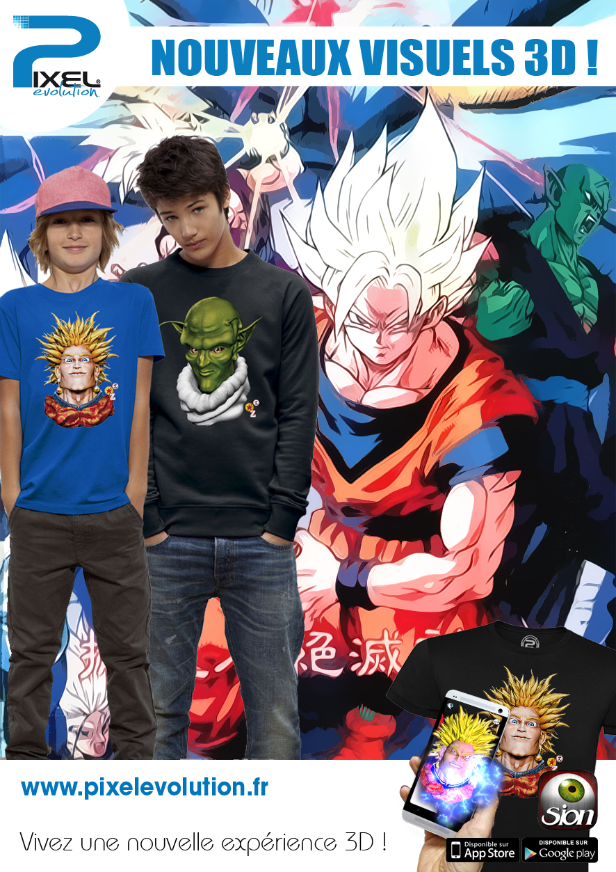 PIXEL EVOLUTION: NOUVEAUX VISUELS 3D - SANGOKU & PICCOLO DE DRAGON BALL Z