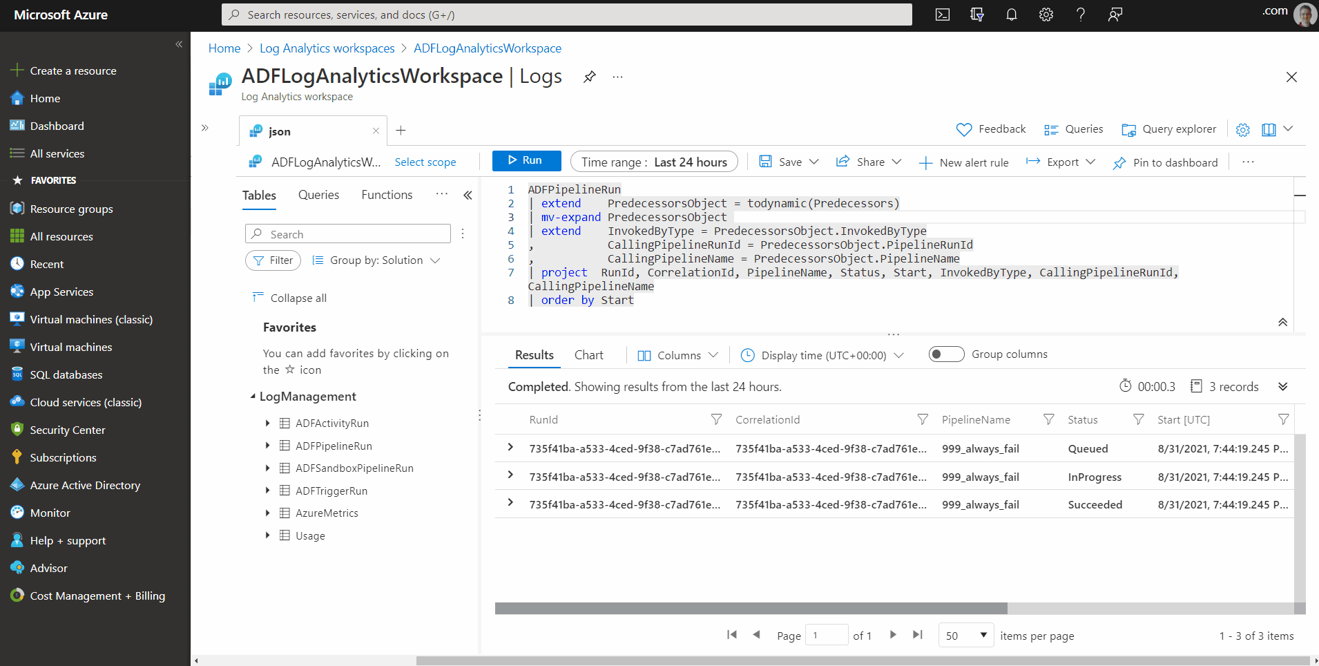 Microsoft BI Tools Analyze Azure Data Factory Logs Part 3 Power BI microsoft-bi-tools-analyze-azure-data-factory-logs-part-3-power-bi