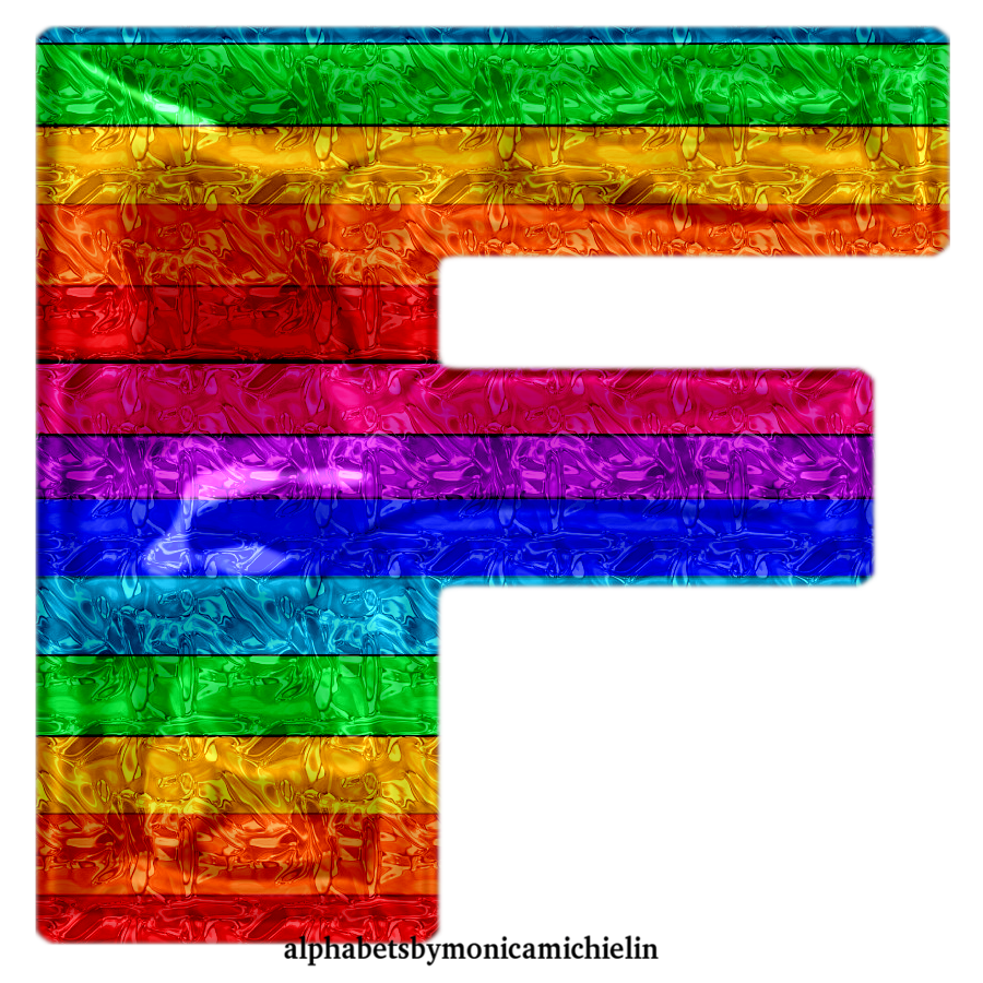 M. Michielin Alphabets: RAINBOW LUMPY FONT DROP WATER ALPHABET LETTERS PNG