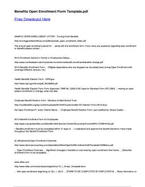 Open Enrollment Template Letter ~ Resume Letter