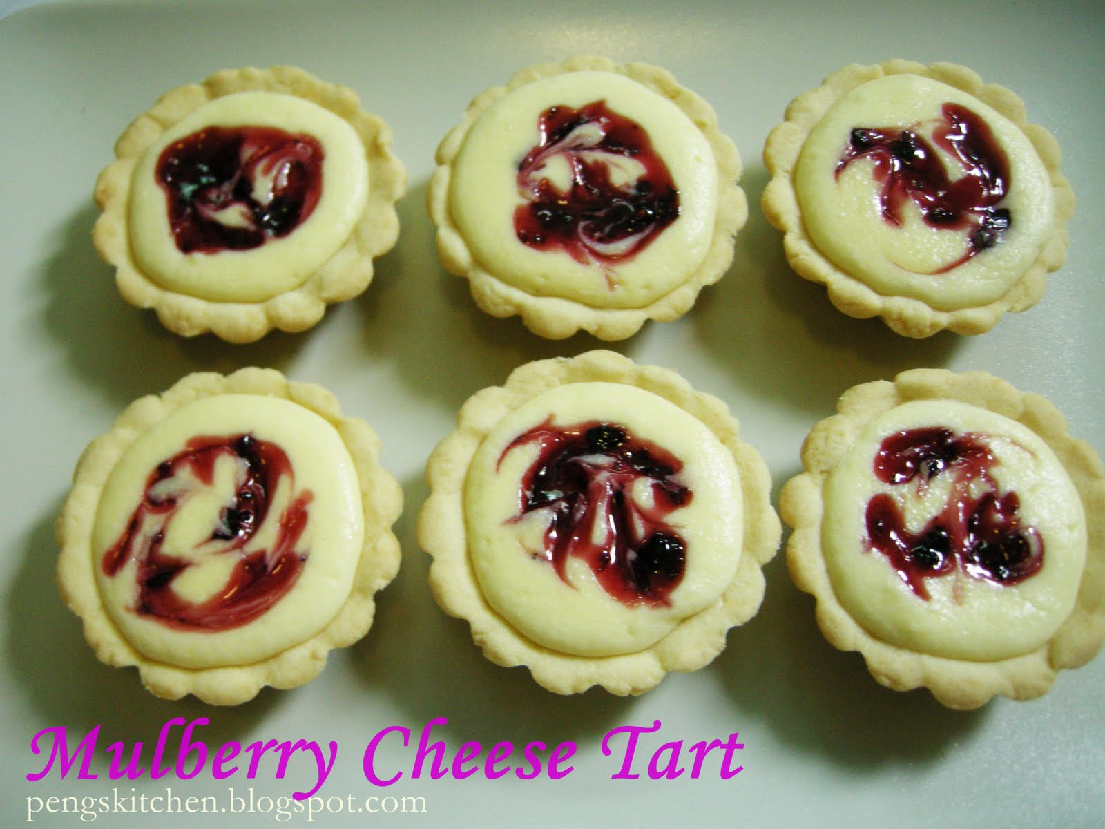 Peng's Kitchen: Mulberry Cheese Tart