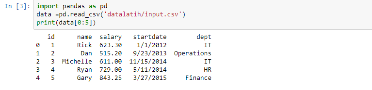 Membaca File CSV dengan Python