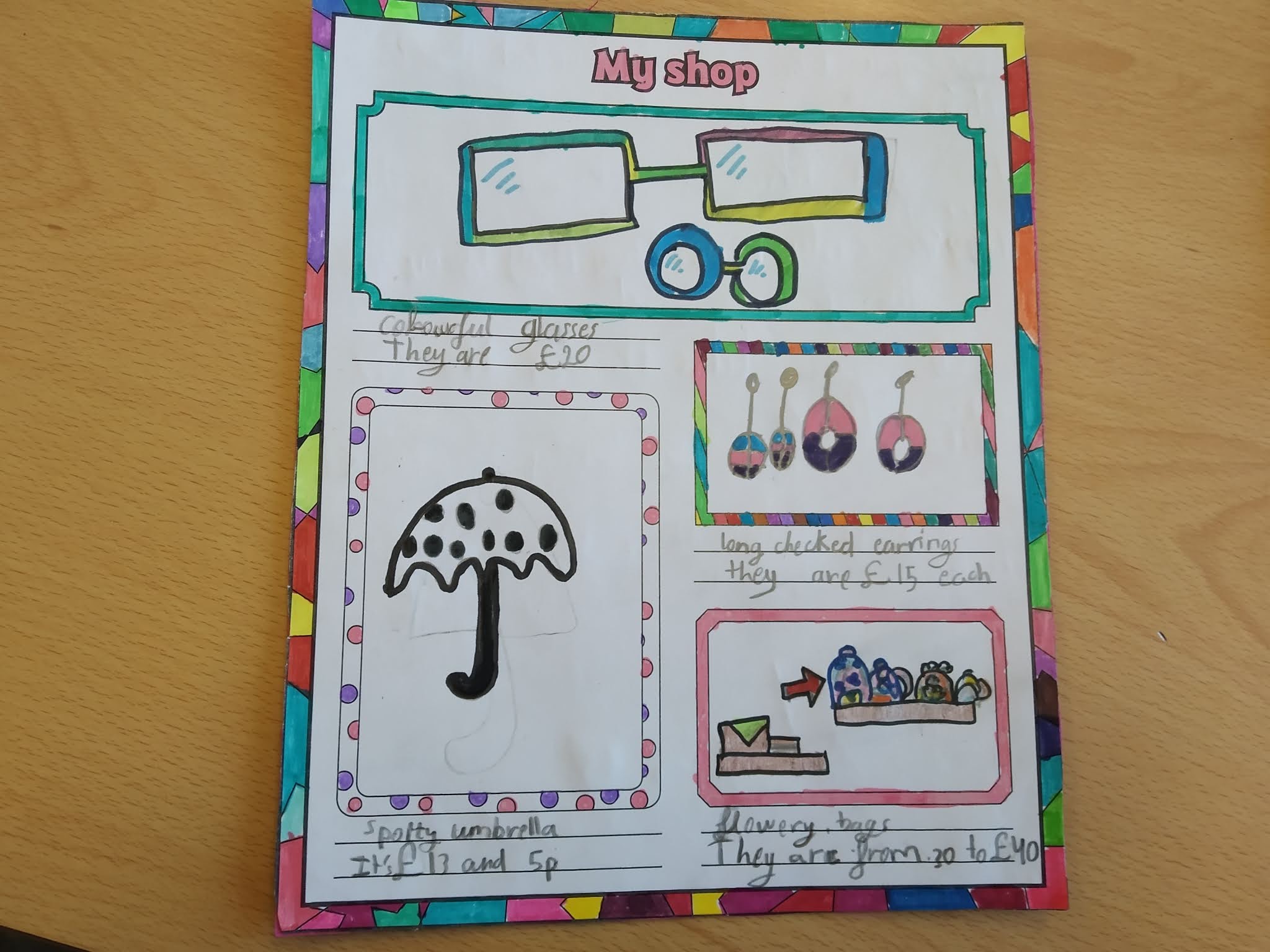 THE ENGLISH CLASS BLOG.: MY SHOP PROJECT