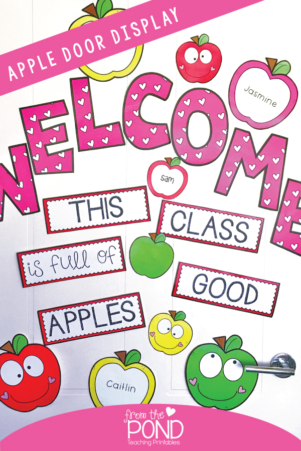 Apple Classroom Door and Bulletin Board Display | From the Pond