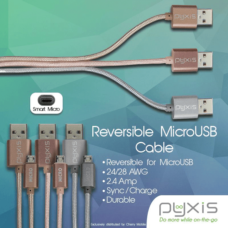 Pyxis Reversible Micro USB Cable Announced, Priced At 299 Pesos Only!