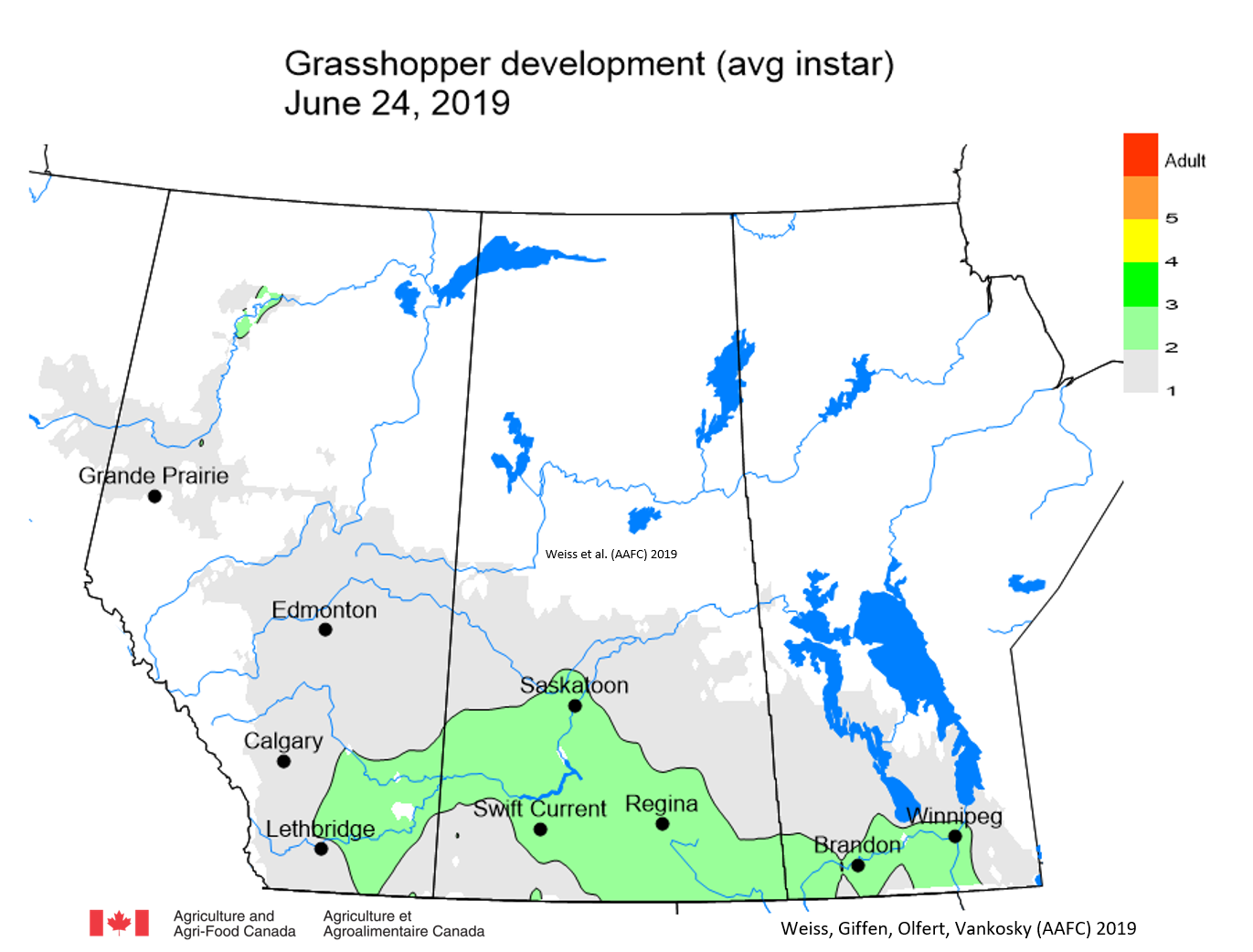 Prairie Pest Monitoring Network Blog: Predicted grasshopper development ...