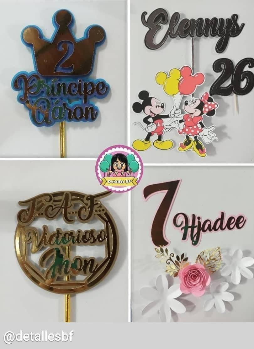 Topper doble metalizado - Mis Toppers Tus Toppers