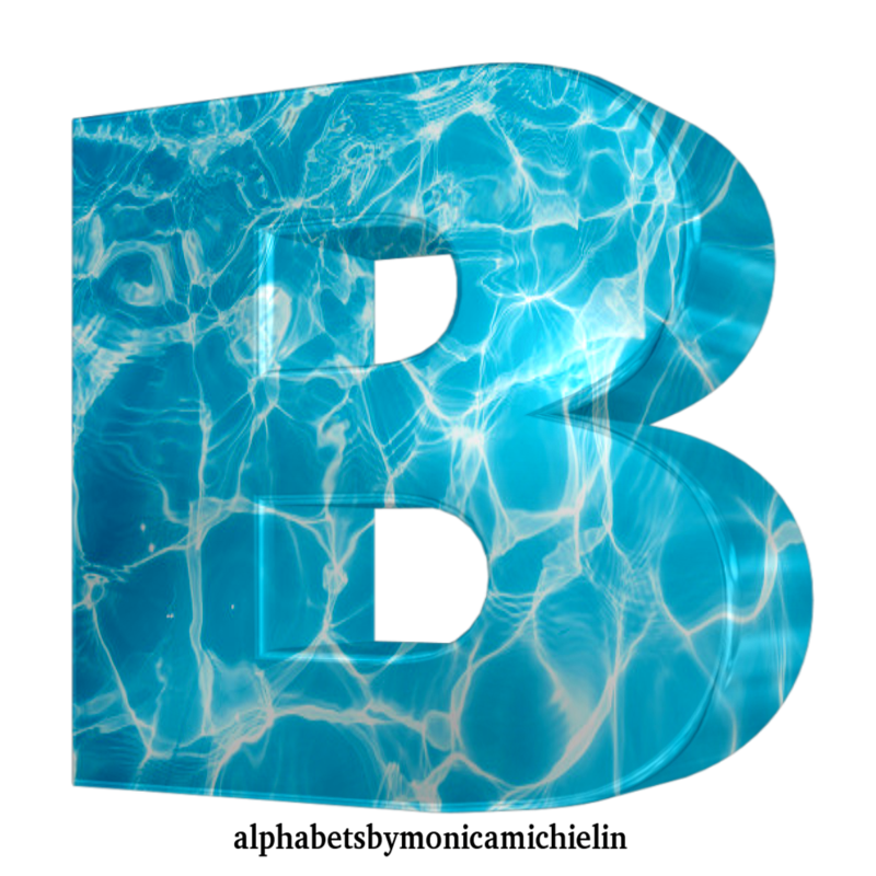 M. Michielin Alphabets: WATER POOL ALPHABET AND ICONS PNG