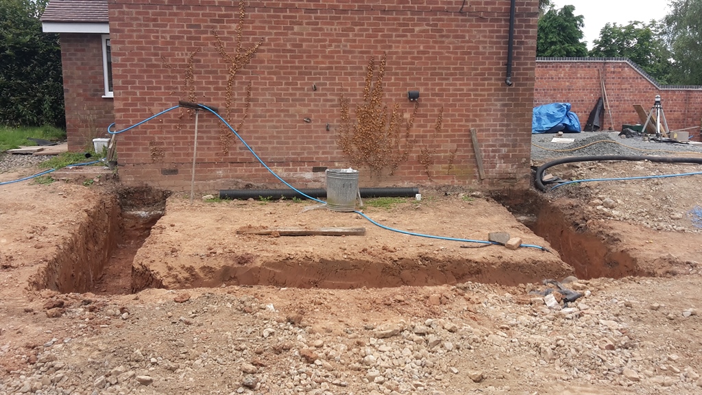 An English Homestead: Extension Progress - Footings Dug!