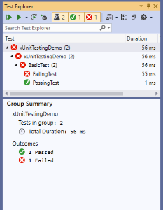 Unit testing .Net Framework/.Net Core using xUnit