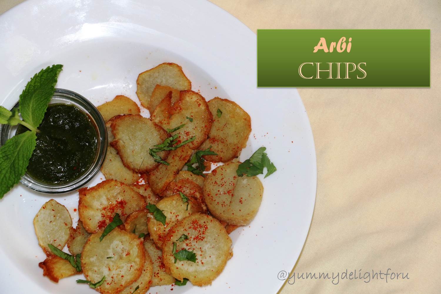 yummy delight for u: Arbi chips recipe