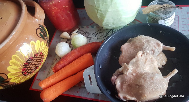 Blogul lui Cătă: Varza cu rata in oala de lut la cuptor