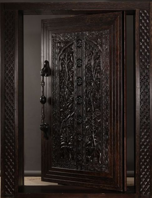 Stunning Solid Dark Brown Wood Door Designs – Engindaily