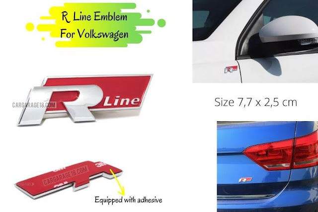 RED R Line Emblem For Volkswagen | blog cargarage18