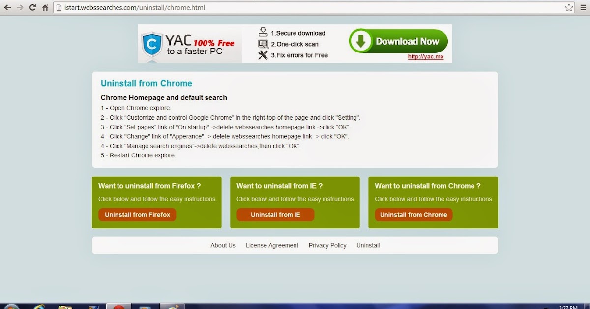 Easiest Way to Remove (istart.webssearches.com) in Google Chrome browser