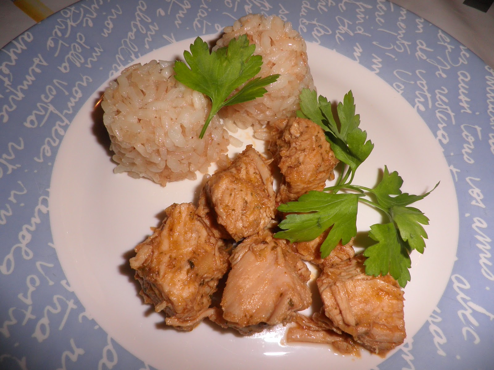 Lo raconet de la cuina: PECHUGA DE POLLO EN ADOBO Y SALSA DE CEBOLLA