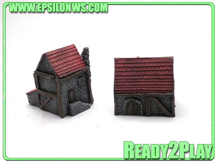 10mm Wargaming: 10mm Fantasy Stone Houses from Escenografia Epsilon
