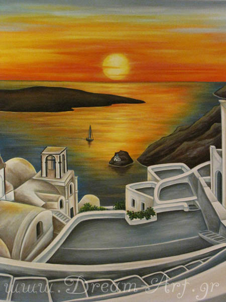Ειρήνη Μωυσιάδου Dream-Art: Ηλιοβασίλεμα στη Σαντορίνη! Ζωγραφική σε ...