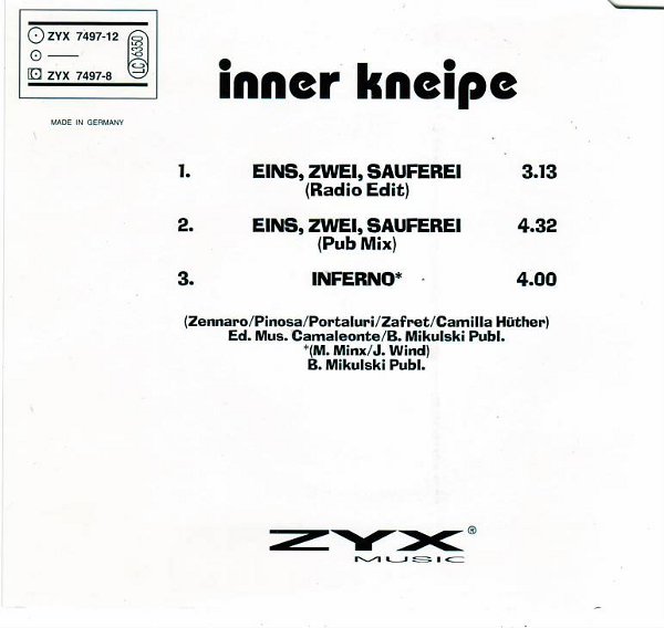advisorymusicnet.blogspot.com: CD Maxi-Single Inner Kneipe - Eins, Zwei ...