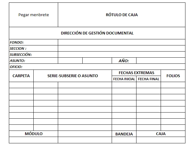 Descarga de formato de rótulo de caja