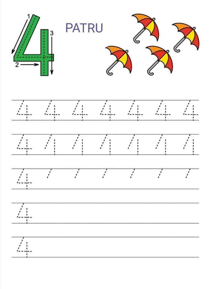 Jocuri pentru copii mari şi mici: Fise de invatat sa scriem cifre