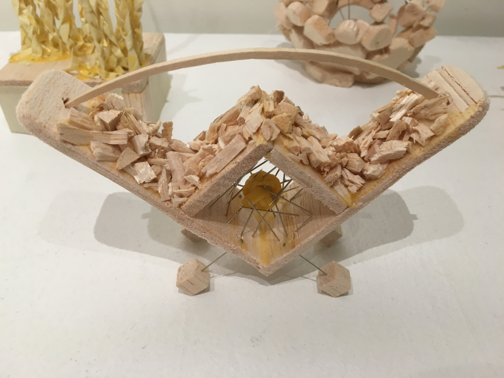 3D Materials and Concepts: Balsa Wood Sculptures, Student Work