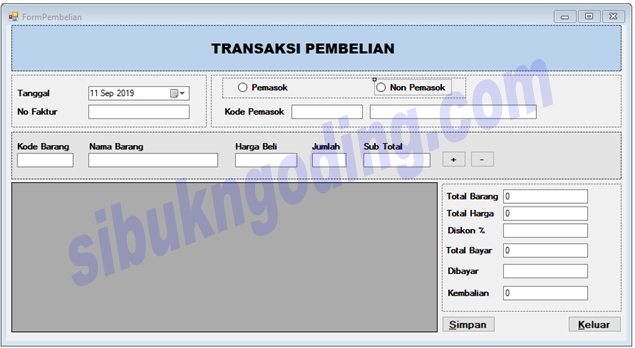 Aplikasi Penjualan dengan VB.Net dan MariaDB V1 : Membuat Form ...