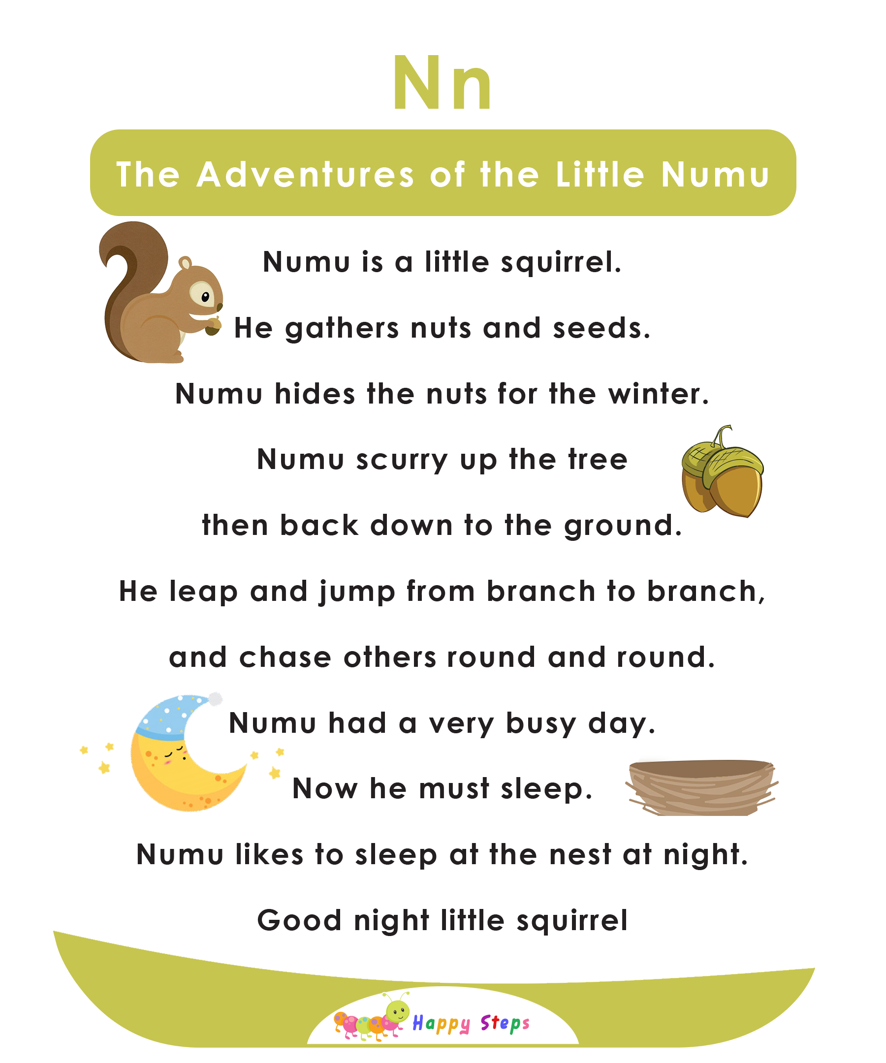 The Adventures of the Little Numu - Letter N - Alphabet Stories