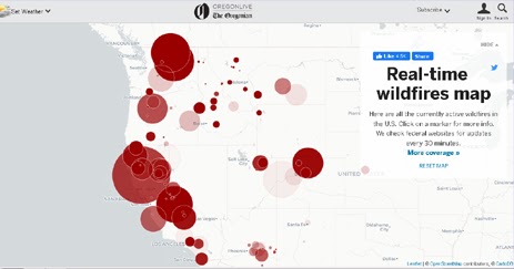 Maps Mania: Oregon Wildfires Map