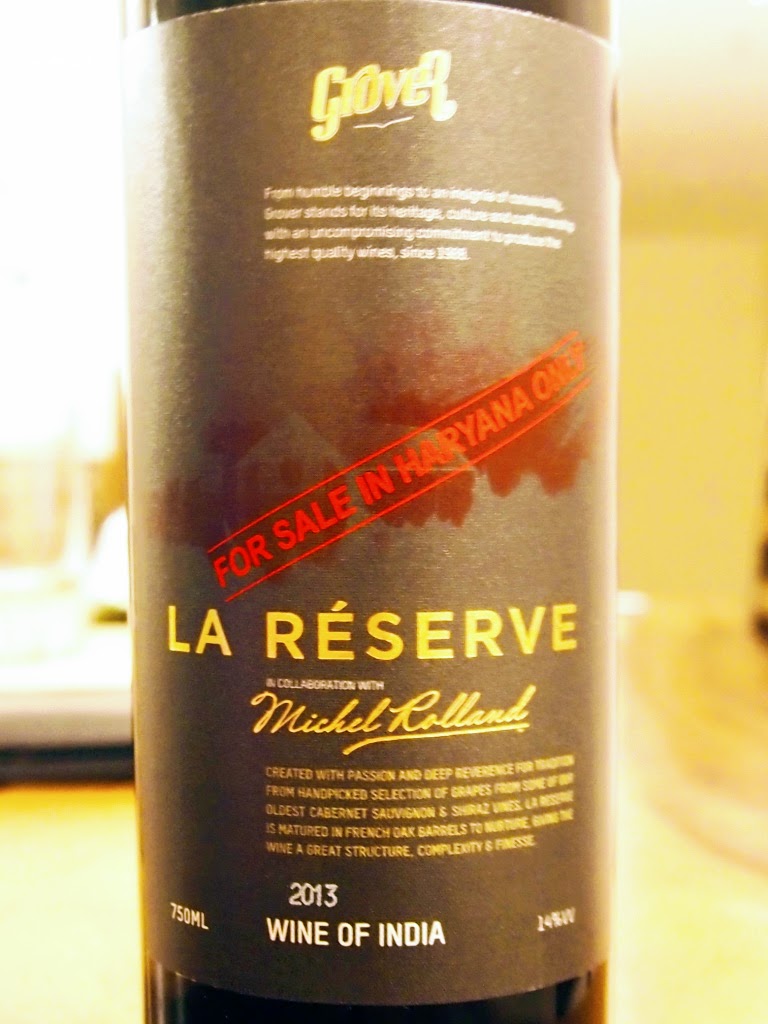 Everyday Wine Diary: La Reserve Grover ラ・レセルヴ・グローヴァー（赤ワイン、インド）