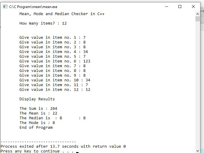 Free Programming Source Codes And Computer Programming Tutorials Mean Mode And Median Checker