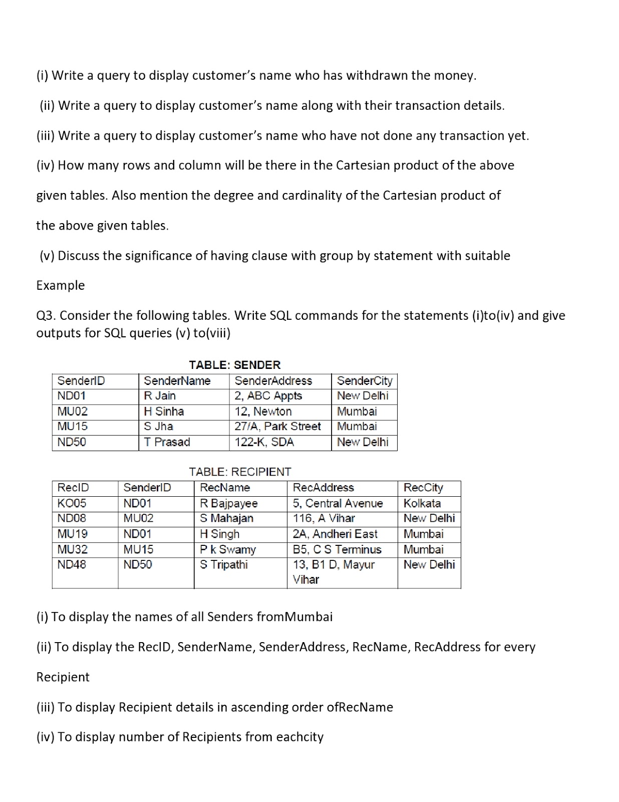 An Informatory Blog For Students: CLASS-12 ASSIGNMENT-2 SQL QUERIES ...