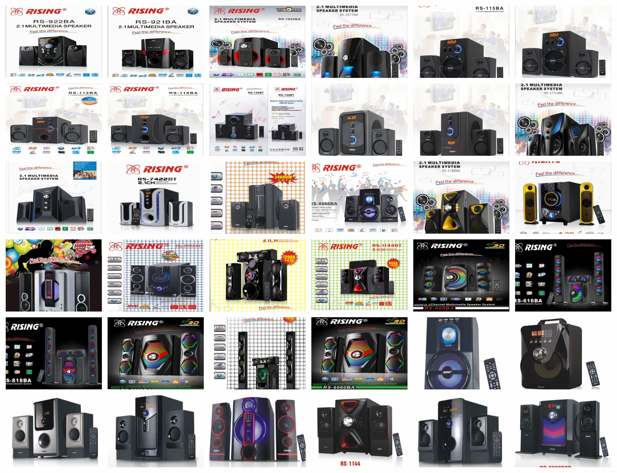 Rising, RS-7350BT, RS-7350UAR, RS-8000SL, RS-8000UAR, RS-7350BTSL, RS ...