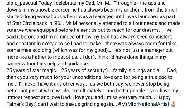 Insta Scoop: Piolo Pascual Pays Tribute to Johnny Manahan on Father's ...