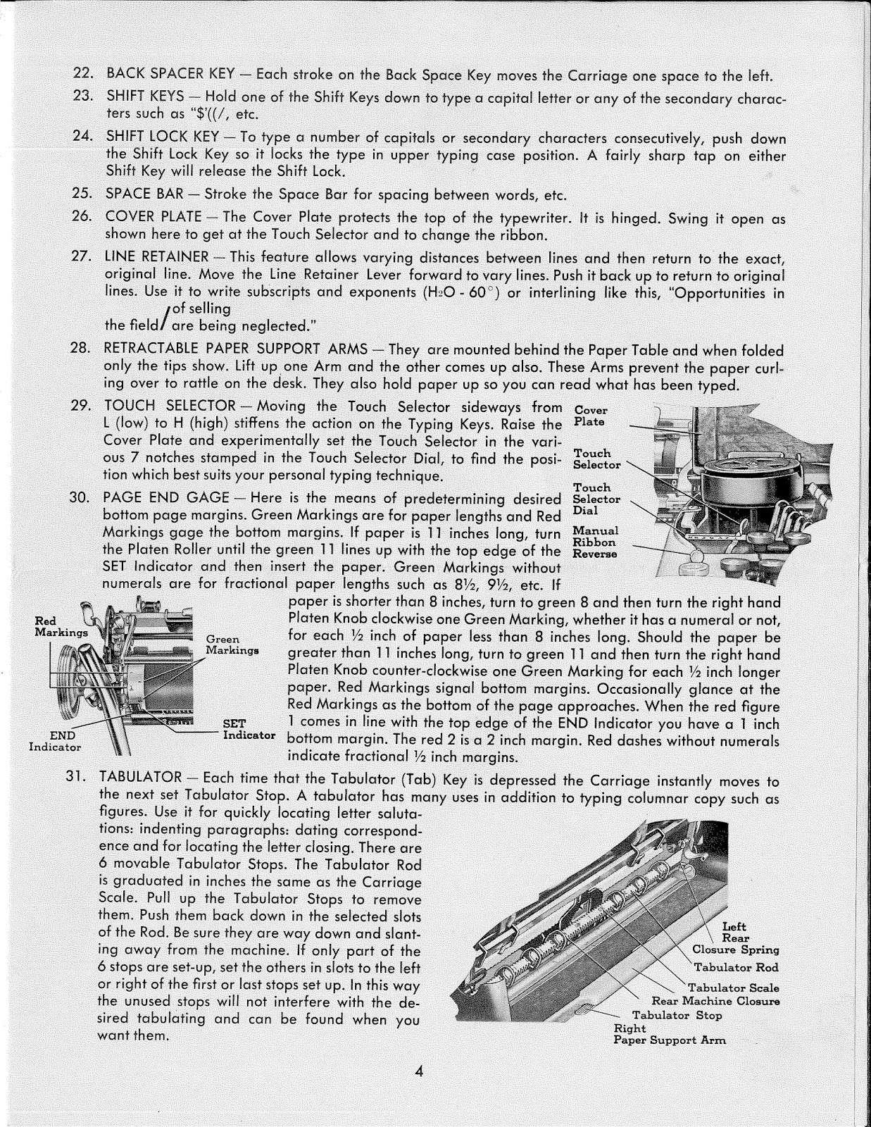 Royal Typewriters: Sears Typewriter Instructions