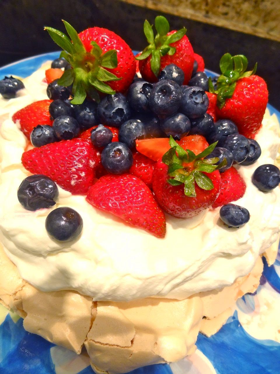Scrumpdillyicious: Summer Pavlova with Strawberries & Blueberries