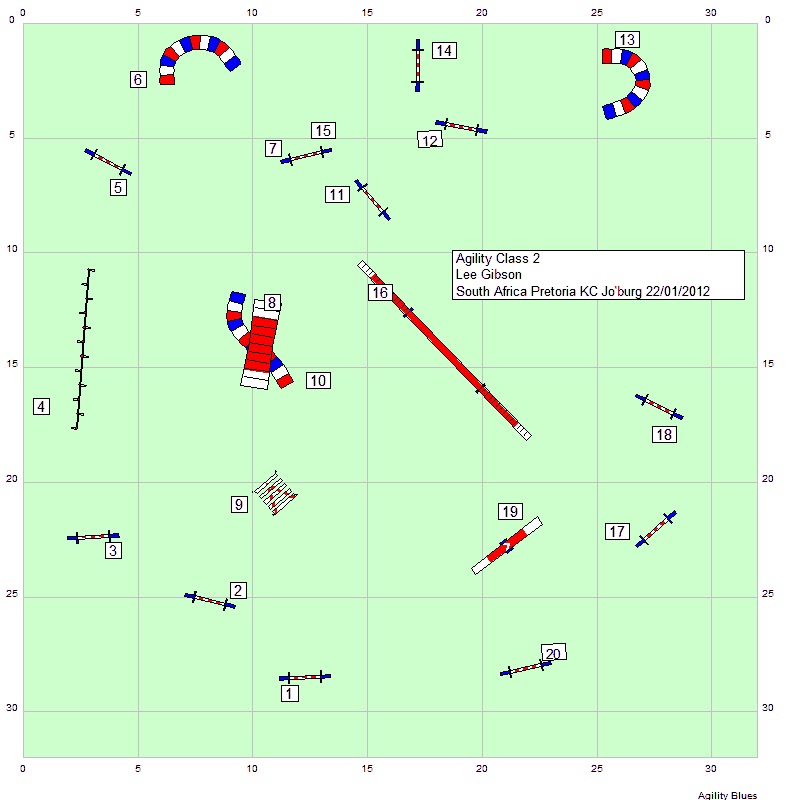 Lee Gibson Training: Agility Class 1,2,3 Course Plans From J'burg Show
