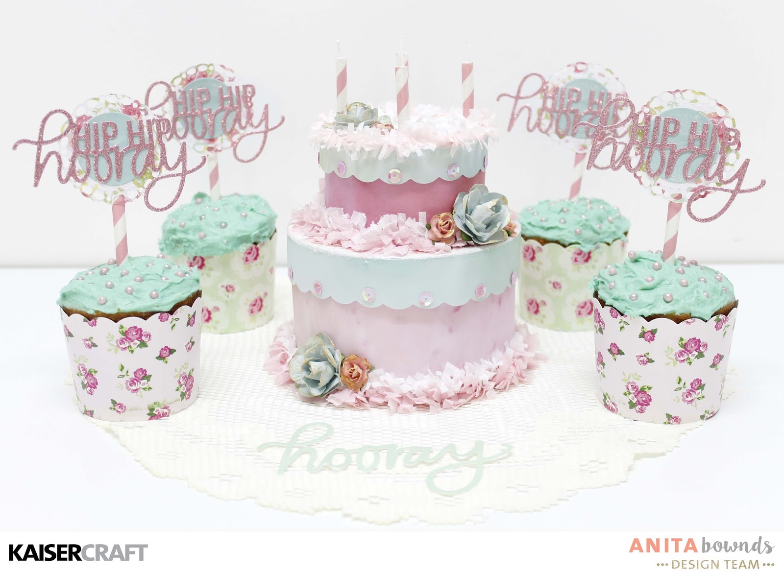 Birthday Cake Gift Box and Cupcake Toppers | Kaisercraft DT - Neat and ...