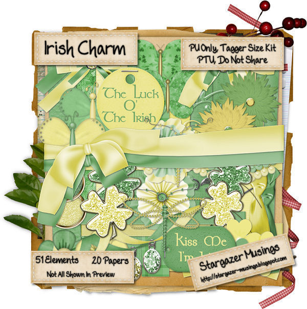 Stargazer Musings Scraps: Irish Charm former PTU kit now a Freebie