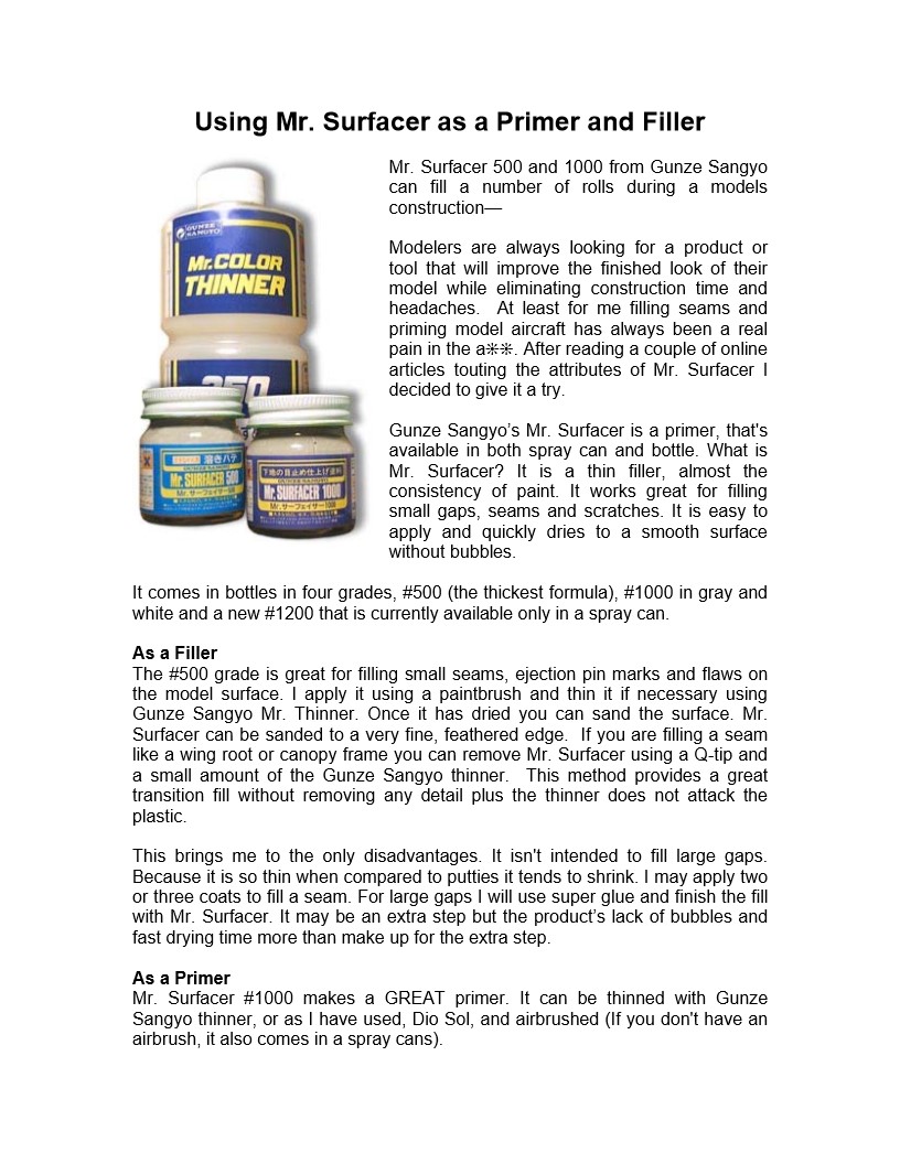 Oldsarges Aircraft Model blog: The mystery of Mr Surface Primer and ...