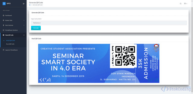 Aplikasi Pendaftaran Seminar Dengan Qr Code Codeigniter