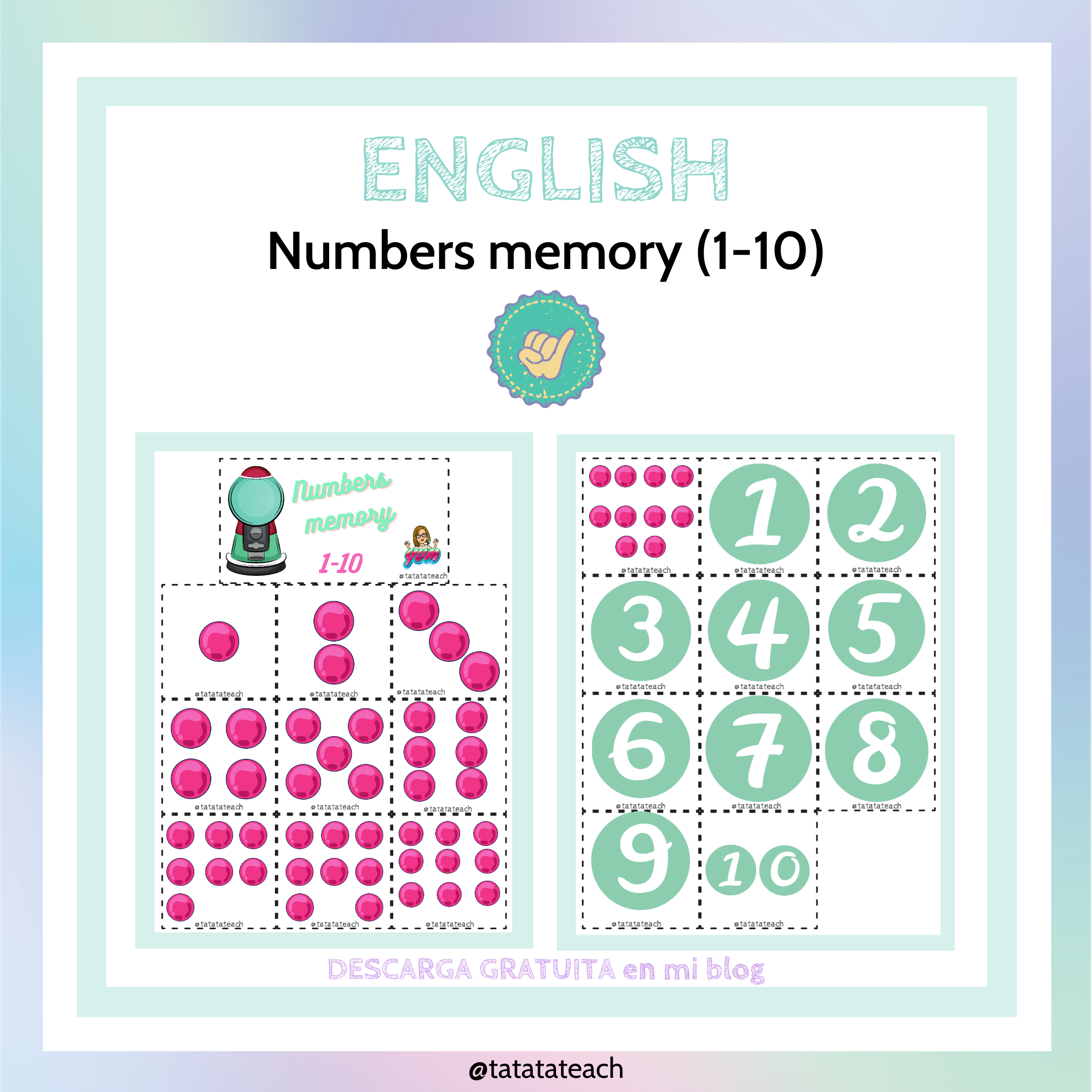 Numbers memory (descargable gratuito).