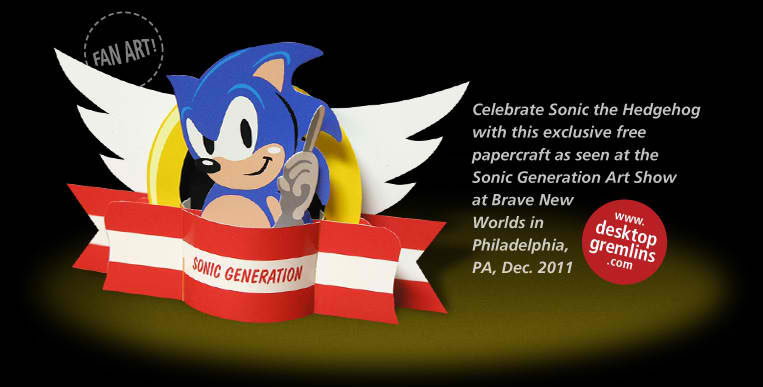 Desktop Gremlins - Sonic the Hedgehog Papercraft | Papercraft Paradise ...