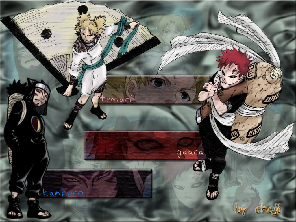 Naruto Characters: Team Gaara