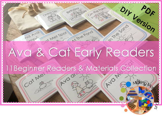Montessori Inspired **PDF** Early Reader Collection, Ava & Cat Early ...
