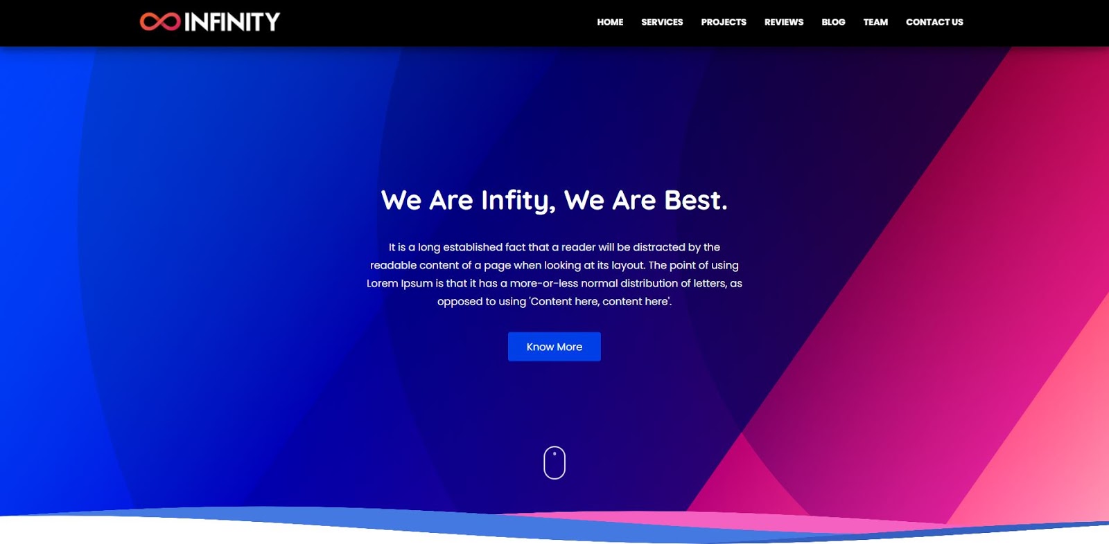 Infinity Blogger Template Download Free