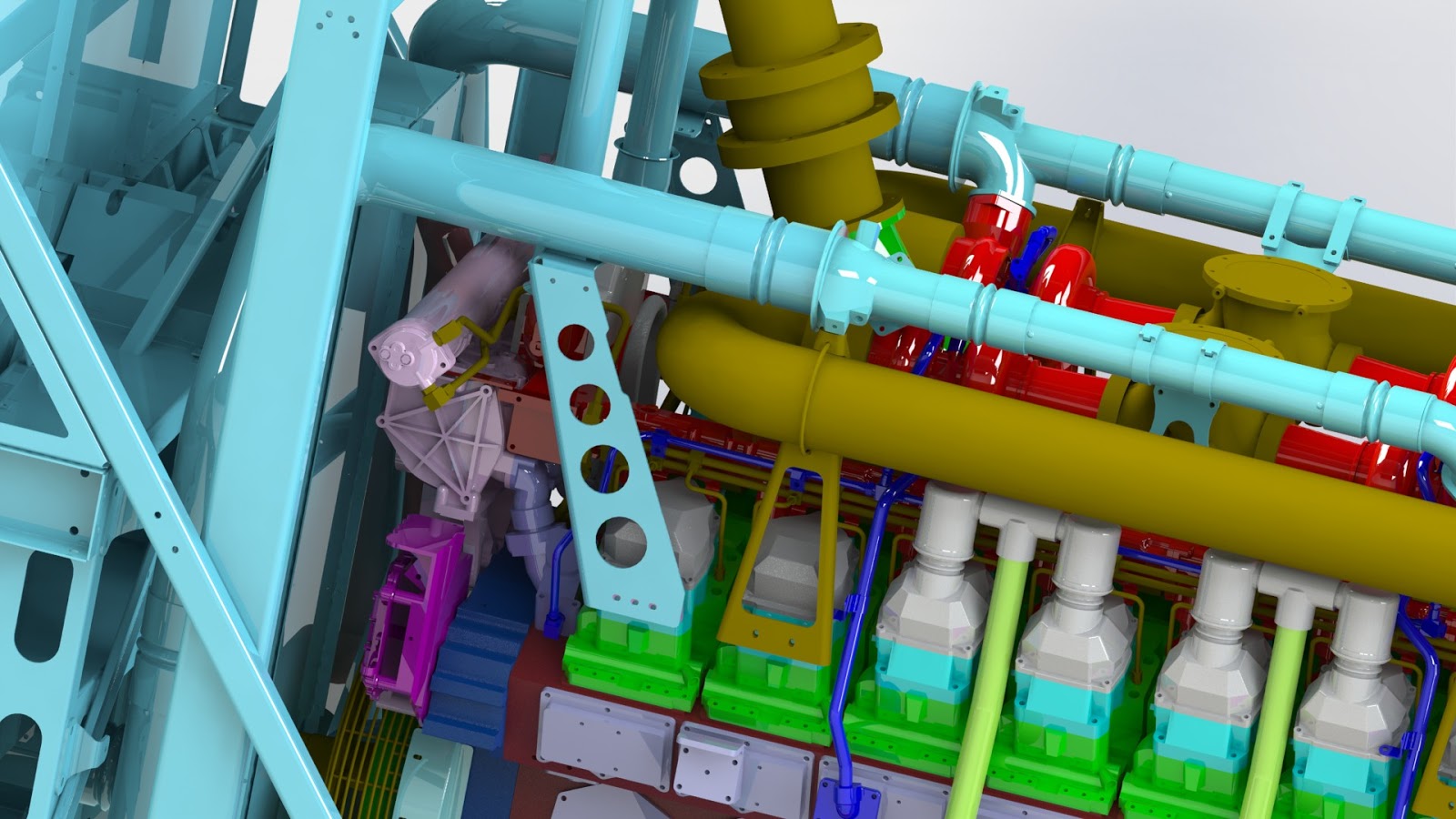 Giant generator diesel engine || Download free 3D models #100228