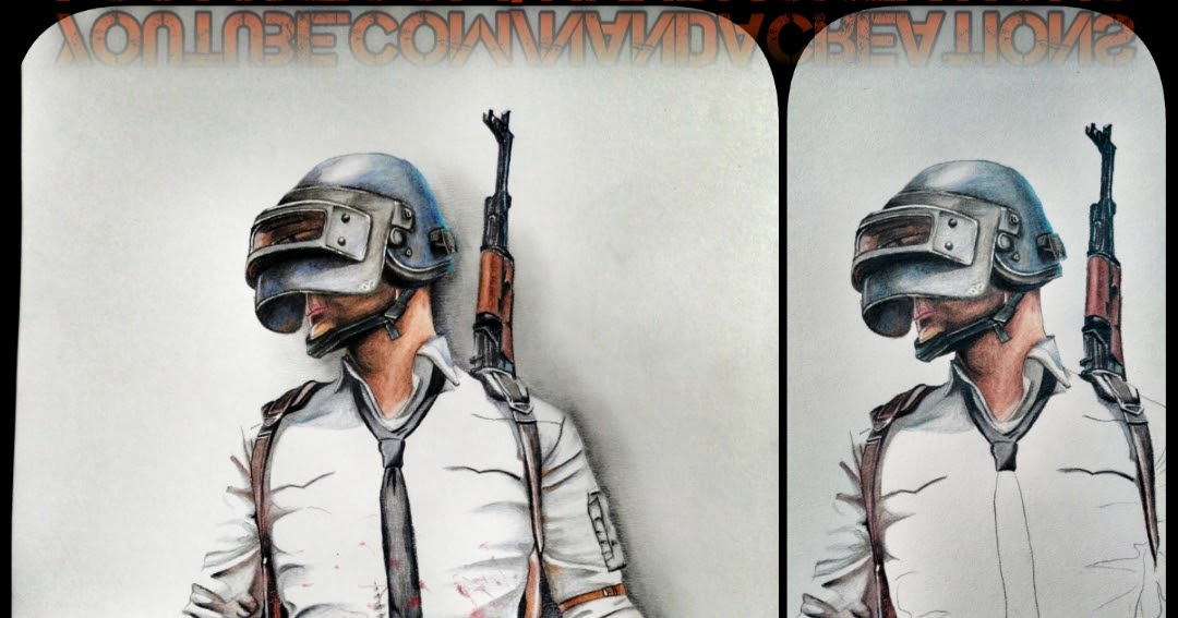 How to draw PUBG realistic color pencil sketch easy step by step ...