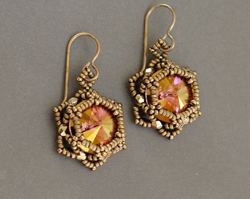5 Awesome Beaded Swarovski Rivoli Earrings Tutorials / The Beading Gem
